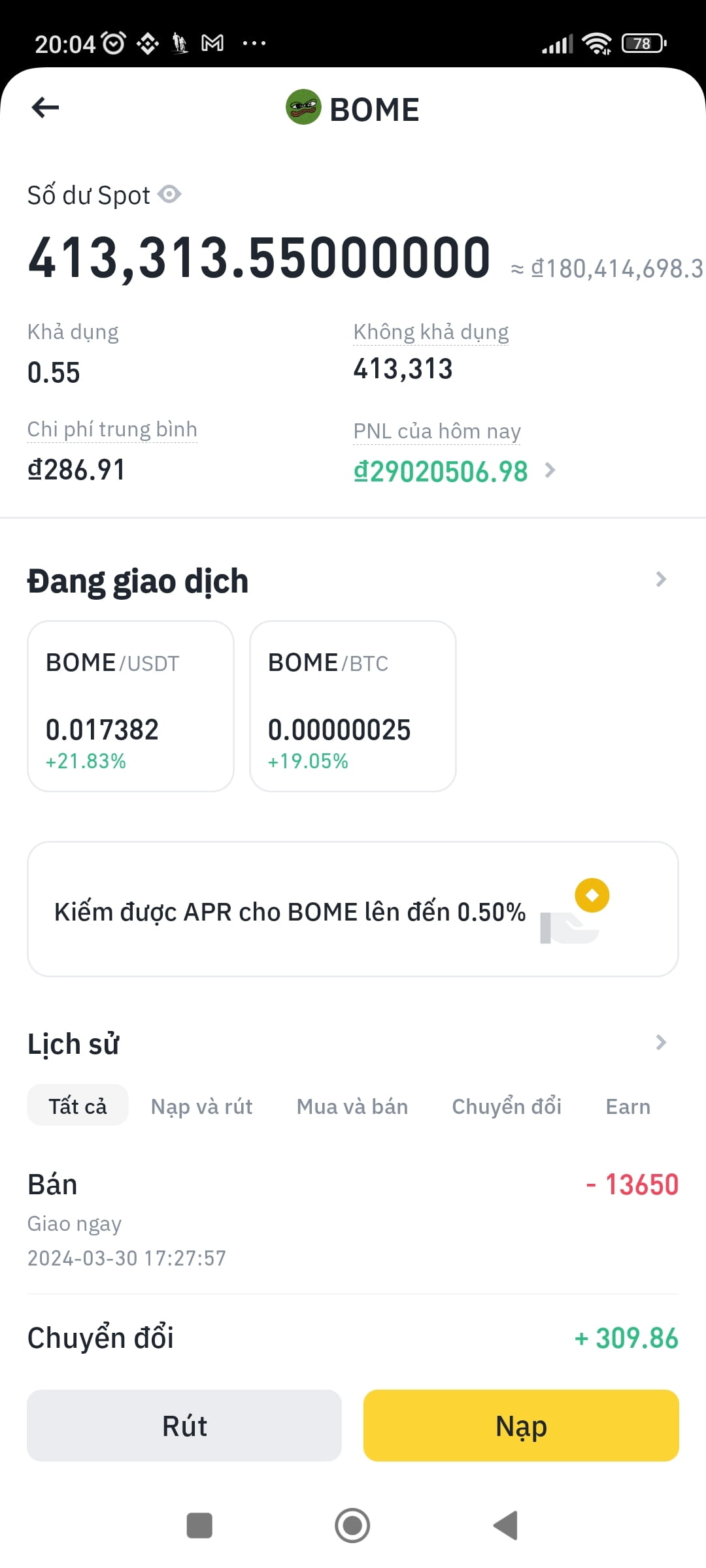 $BOME I haven't sold a single Bome coin yet. Hold tight and | Bosista ...