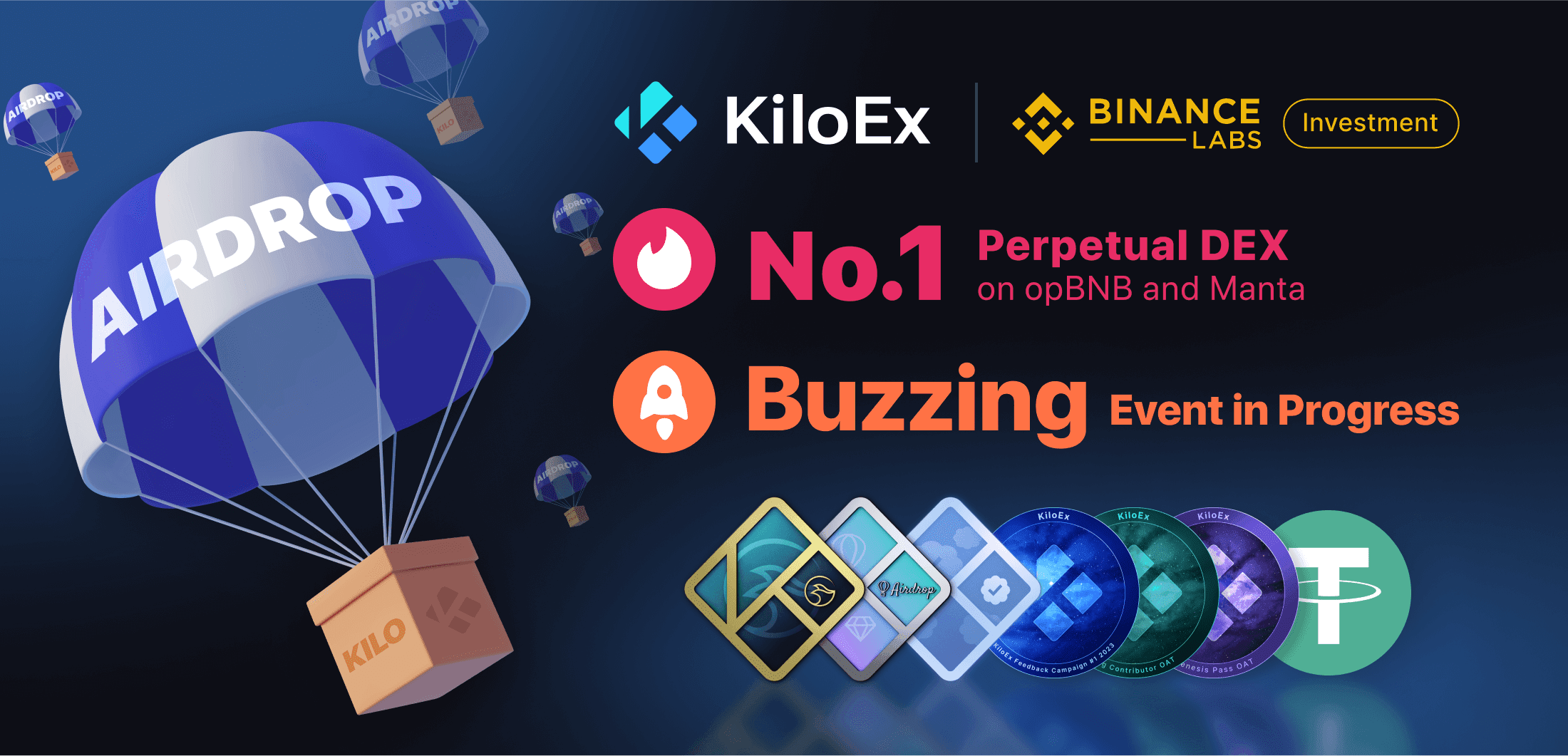 $BNB #airdrop Airdrop is coming!! Kiloex decentralized exch | 加密醫師 on Binance Square