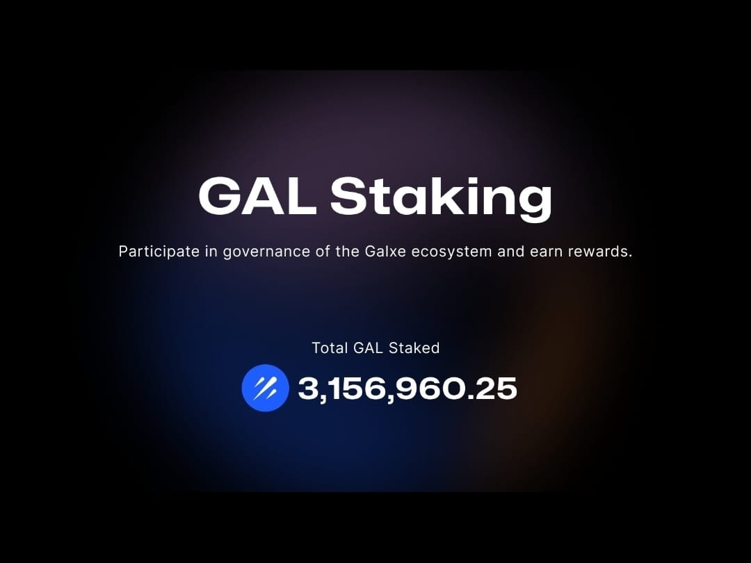 $GAL GAL Staking Update: 3 Million+ GAL has been staked in t | 大G on Binance Square
