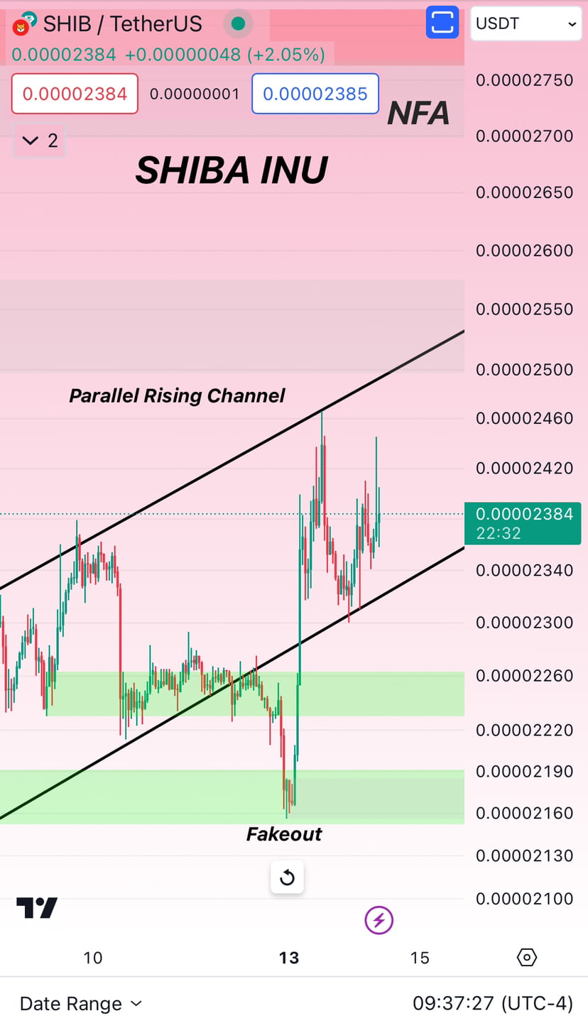#SHIB Chart Analysis on 1H: #SHIB is holding bullish risin | Malik ...