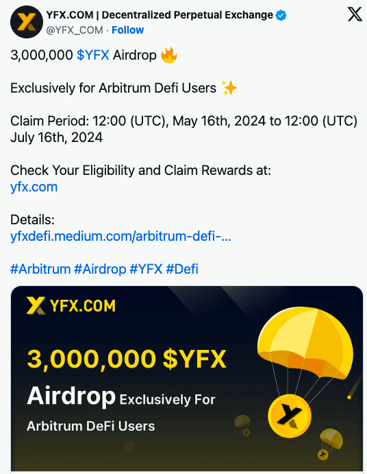 YFX Token Airdrop Incoming... What is YFX DEX? Launched in | Decentralised News on Binance Square