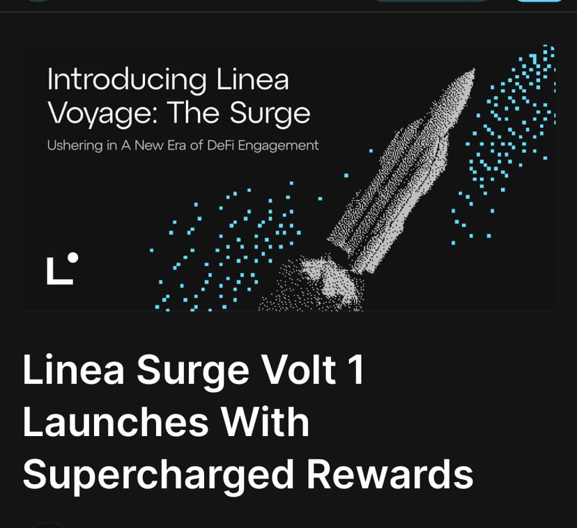 linea官方任务—linea surge正式开始，linea最后上车机会，详细视频教程和相关资料已经发学习群，讲了半个 | 空投训练营发布于币安广场