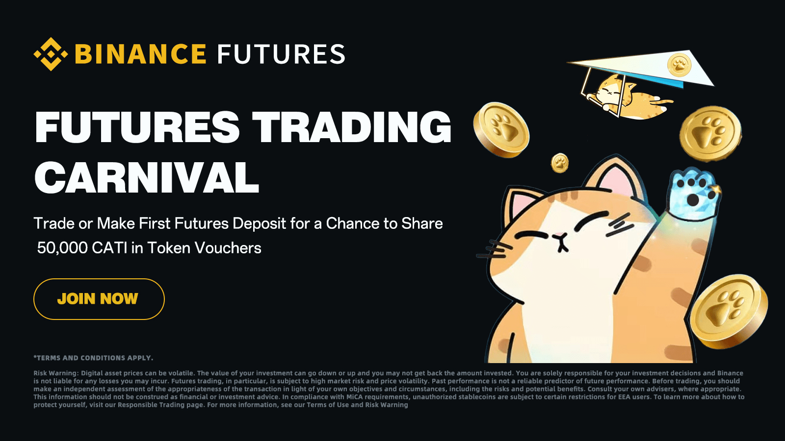 Futures Trading Carnival: Share 50,000 tokens $CATI Time: | LinhCrypto on Binance Square