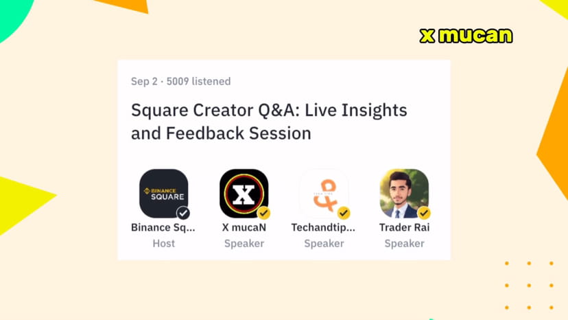 We spoke at the Binance Square Creator Q &A: Live Insights and Feedback Session | X mucaN on ...