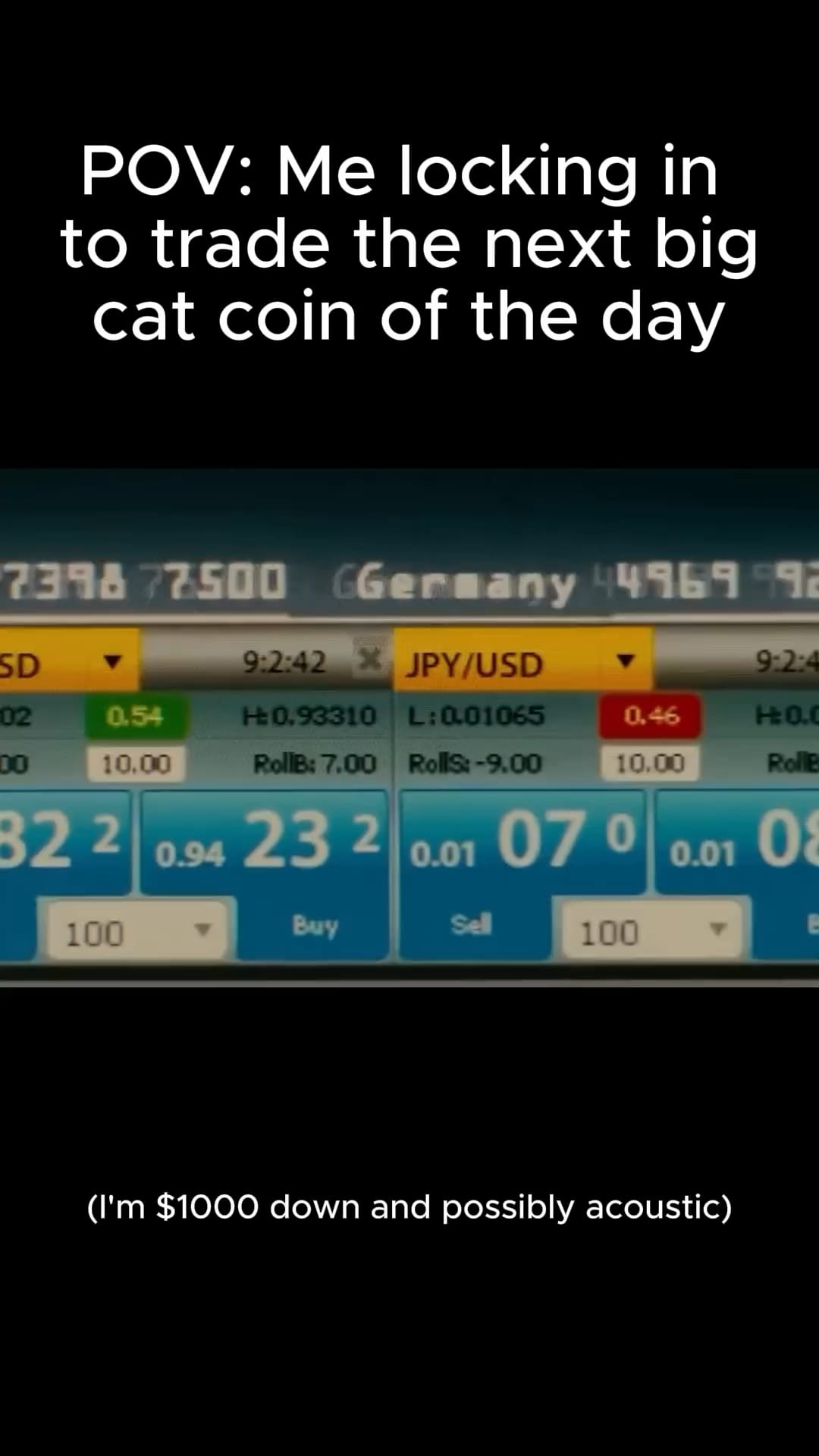 POV: Me locking in to trade the next big cat coin of the day 😅😅😅 | Enes ...