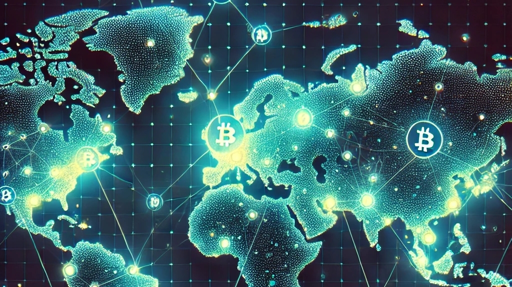 Visualization of node locations ($BTC ) of Bitcoin🪙 around the world 🌐# ...