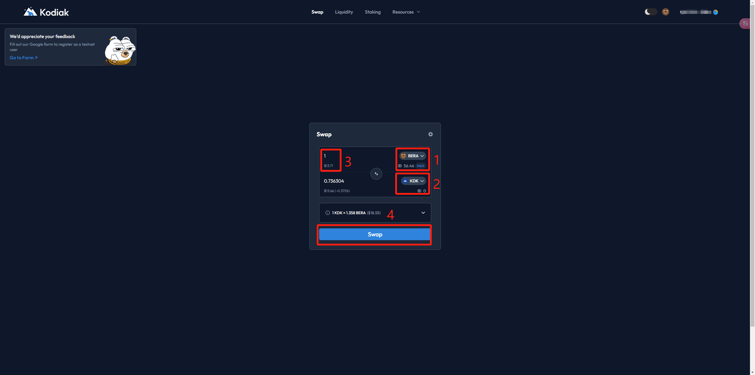 Berachain Bear Chain Ecosystem "Kodiak" Nanny-level Interaction Process | 在金 on Binance Square