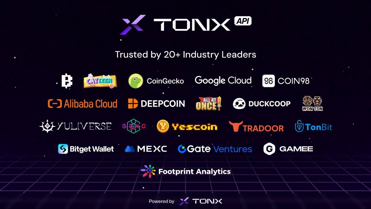TONX API 與 20 家行業領導者合作，包括 Blum、Catizen、CoinGecko 和 Google Cloud | 幣安廣場上 ...