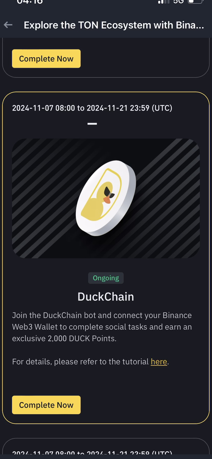 Join the free Duckchain x Binance Airdrop | Zneuw on Binance Square