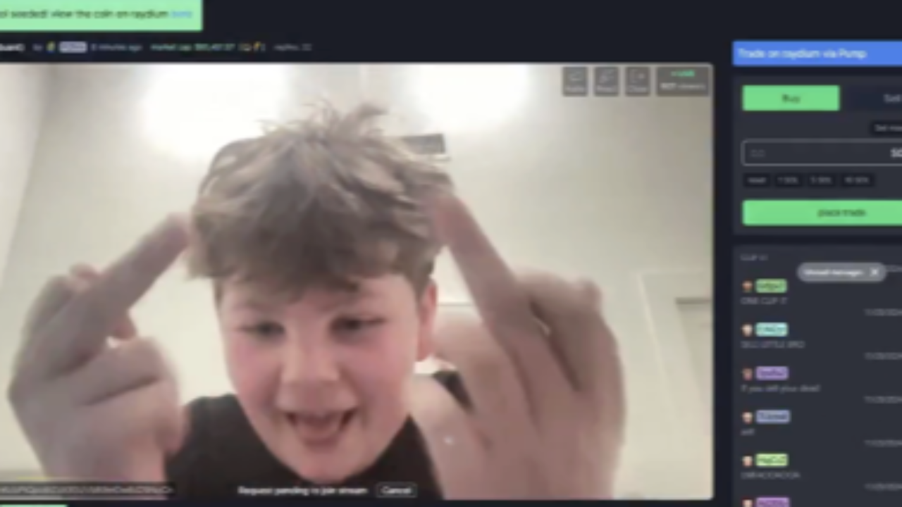 The boy created the $QUANT meme on Pumpfun. Livestreamed “rugpull” to ...