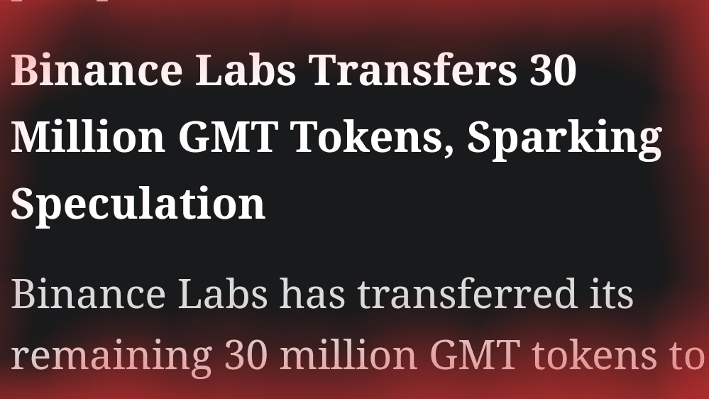 🚨🚨Binance Lab dumps 30Millions.....GMT token worth Millions..,Now What price go up📈 or..📉 ...
