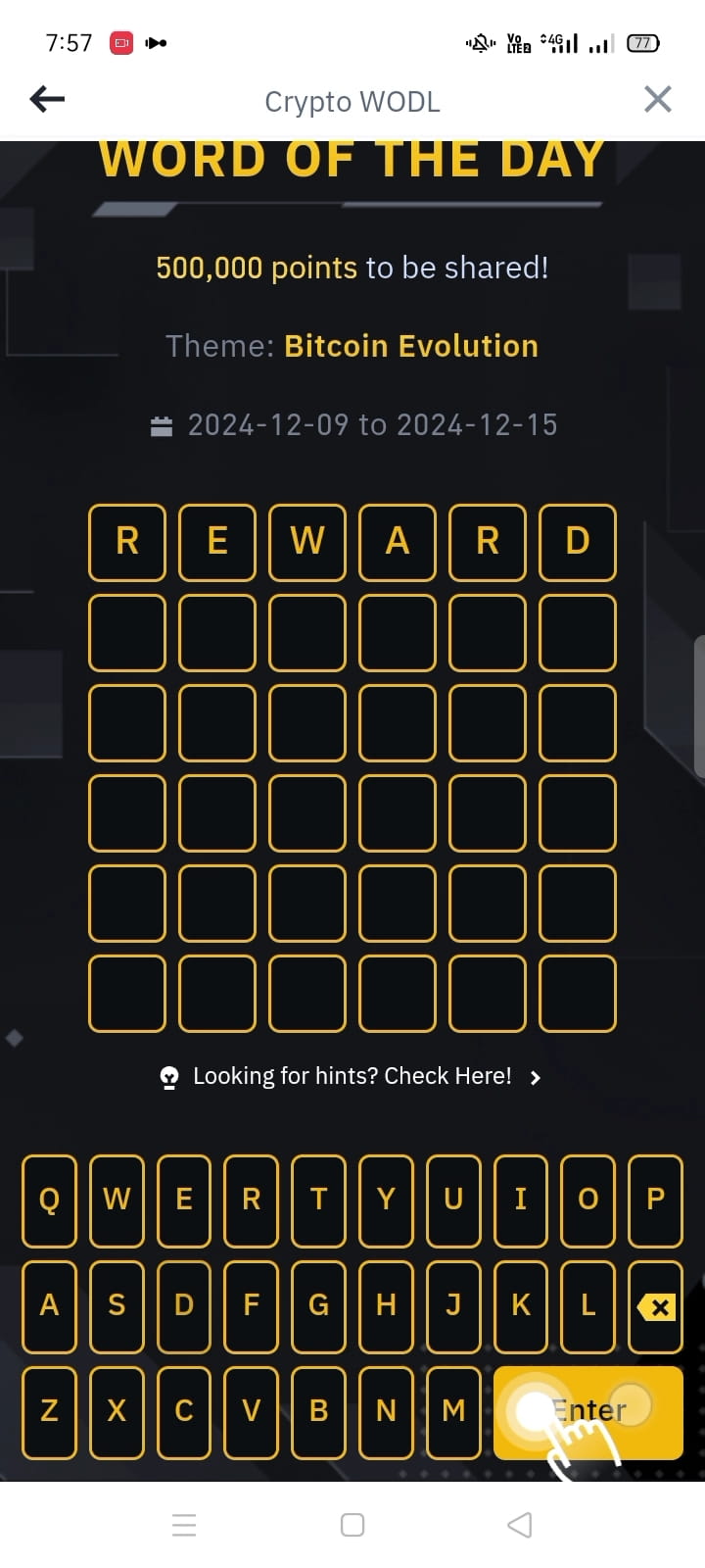 Today WODL 6 letter binance theme Bitcoin Evolution #BURNGMT # ...