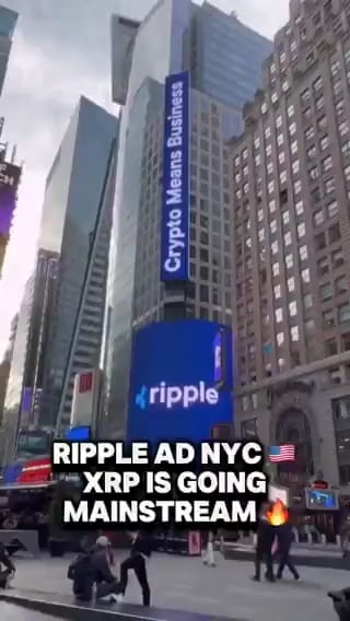 🚨🚨 MASSIVE @Ripple Ad in New York Center 🇺🇸 $XRP is going mainstream 👀 $BTC | Exauce_waz on ...