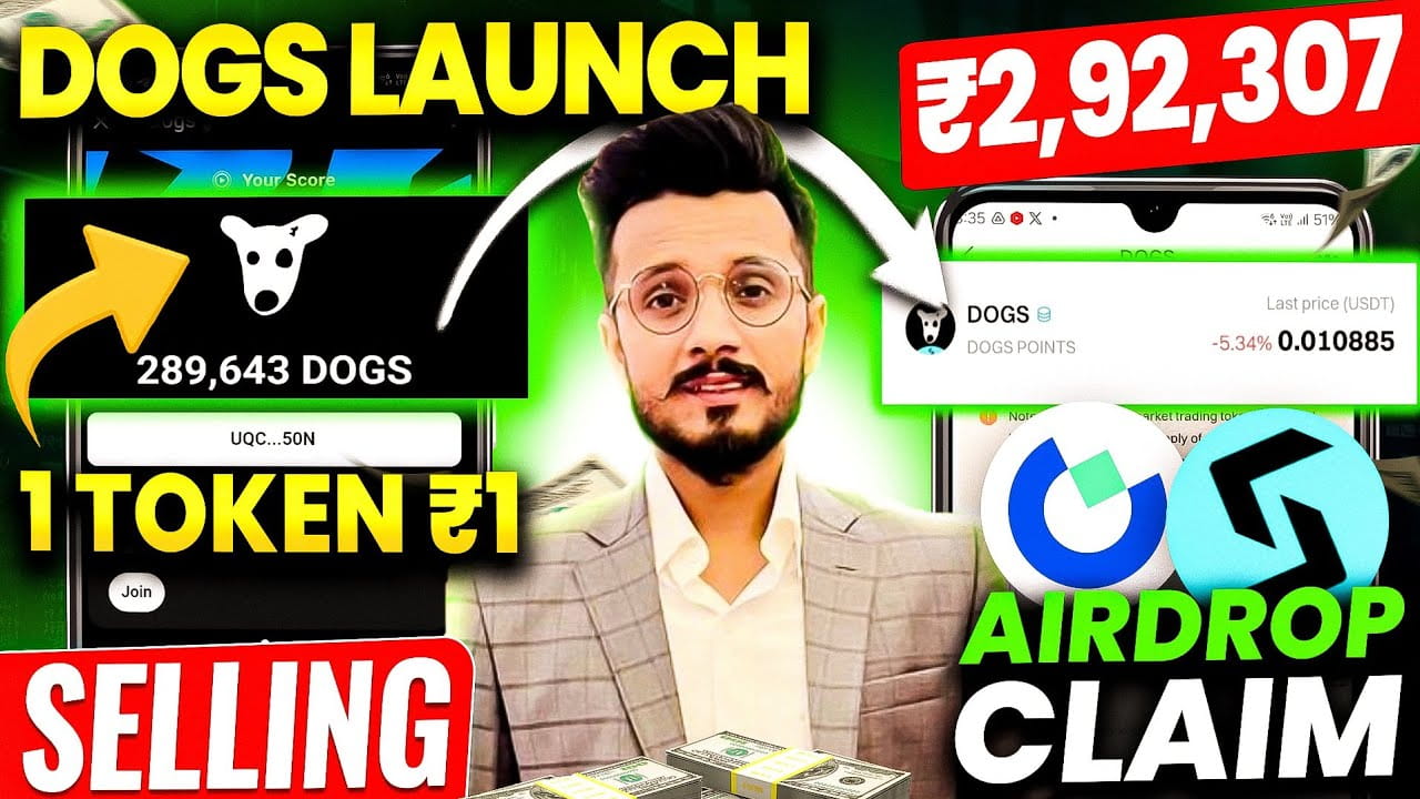 Dogs Airdrop Claim ₹292307🤑|| Dogs Token Withdrawal || Dogs Mining ...