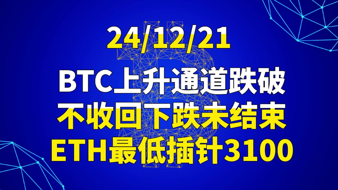 On December 21, the BTC ascending channel was broken, and the decline is not over if it does not ...
