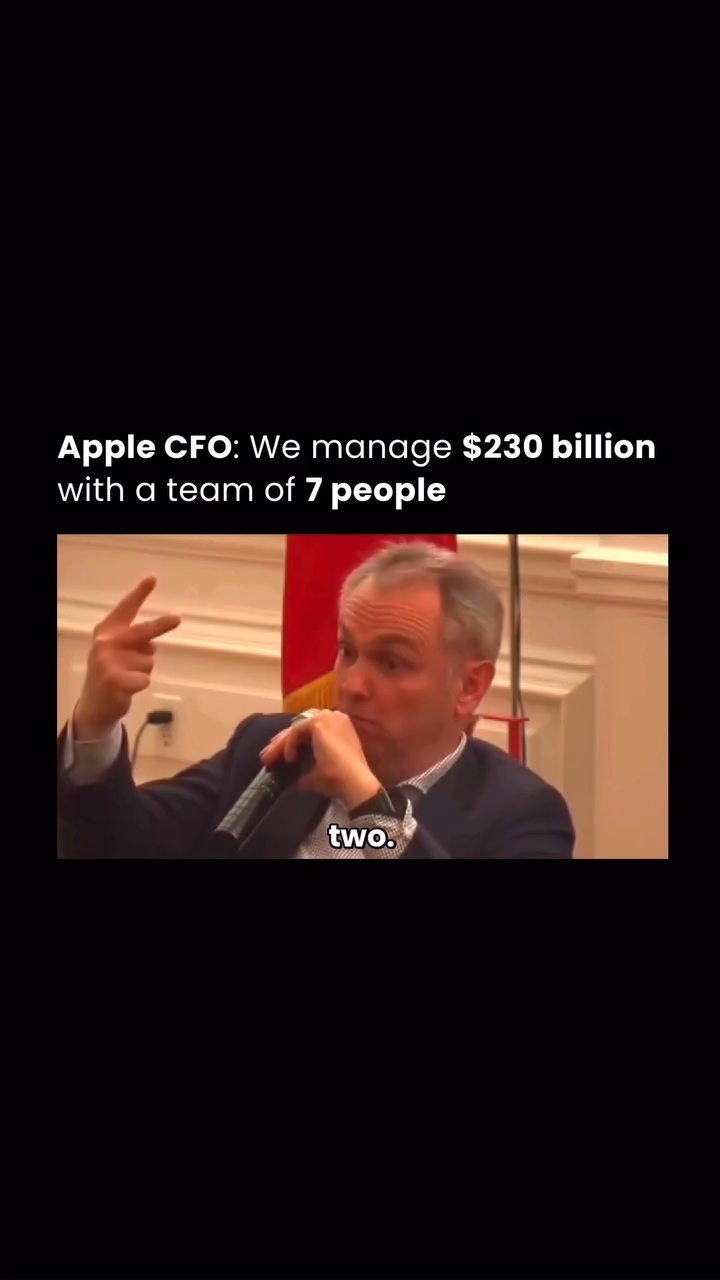 Apple CFO: We manage $230 billion with a team of 7 people 🤯🤯🤯 | Enes on ...