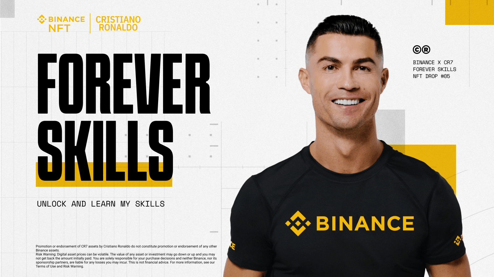 #Binance platform with football legend Cristiano Ronaldo #ForeverSKills ...