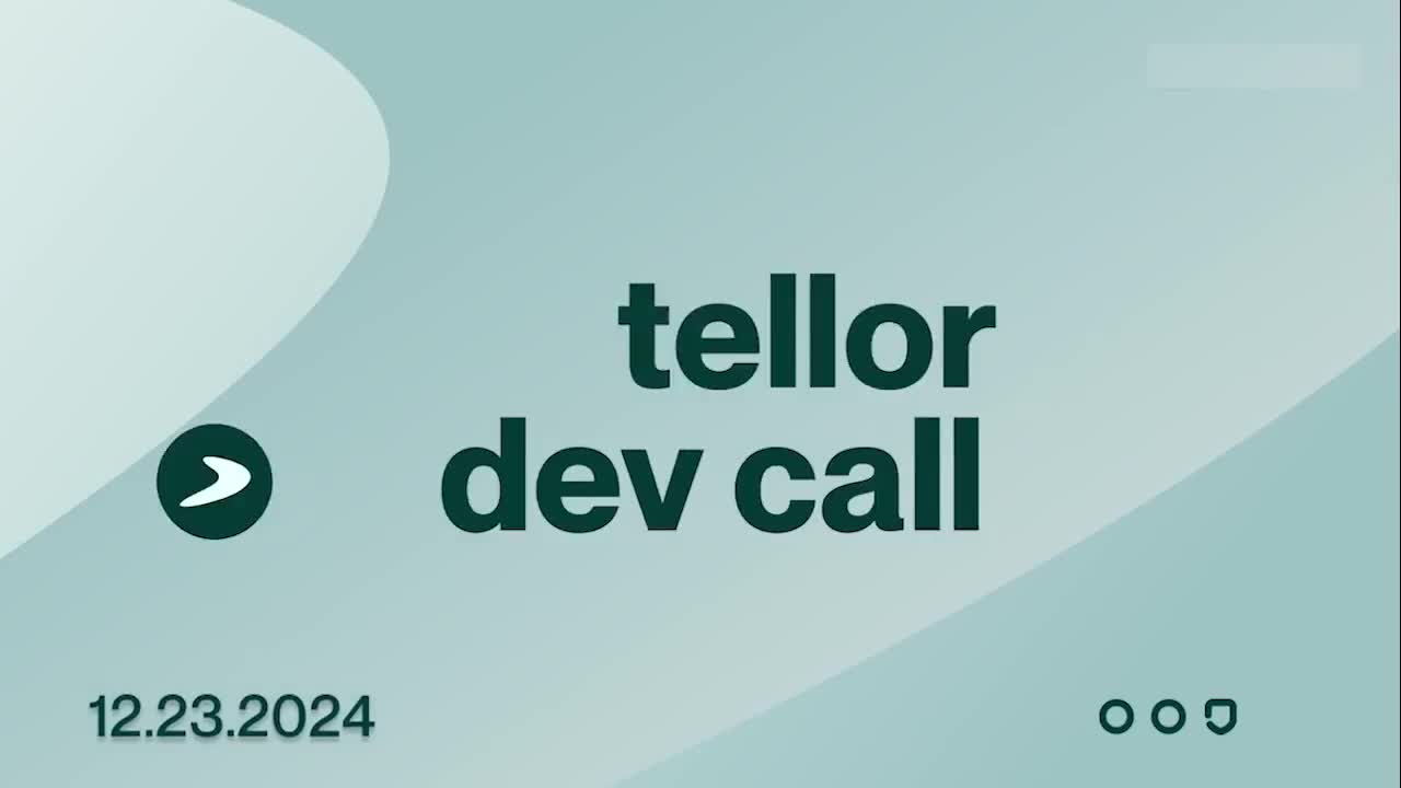 the tellor last dev call of 2024 is now up! ⚡️quick version: | Tellor ...