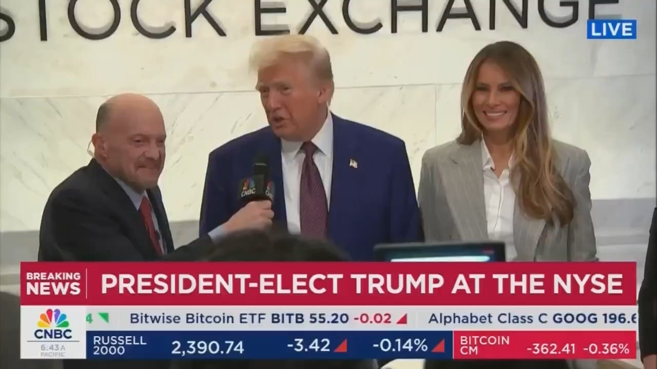 JUST IN: 🇺🇸 President-elect Trump sidesteps Jim Cramer’s stock advice ...