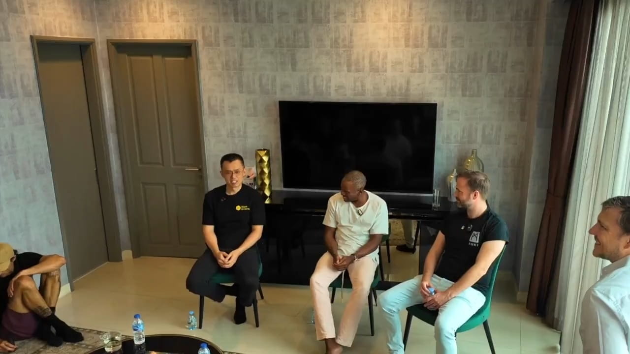 Auki Founder Nils Pihl met CZ. $Auki Network is redefining AI by solving its lack of ...