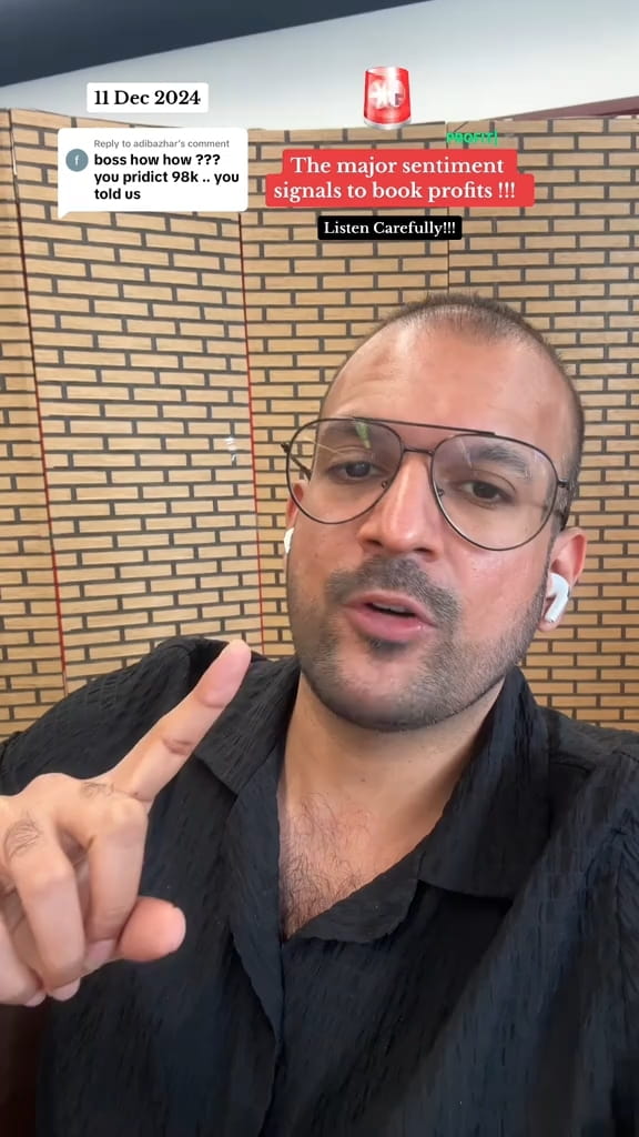 The major sentiment signals to book profits !!! | SHARIQ AMINㅤㅤ on ...