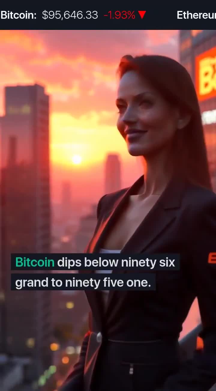 Bitcoin's price fell below $96K to $95,135 amidst Trump's economic policies. Stay updated with # ...