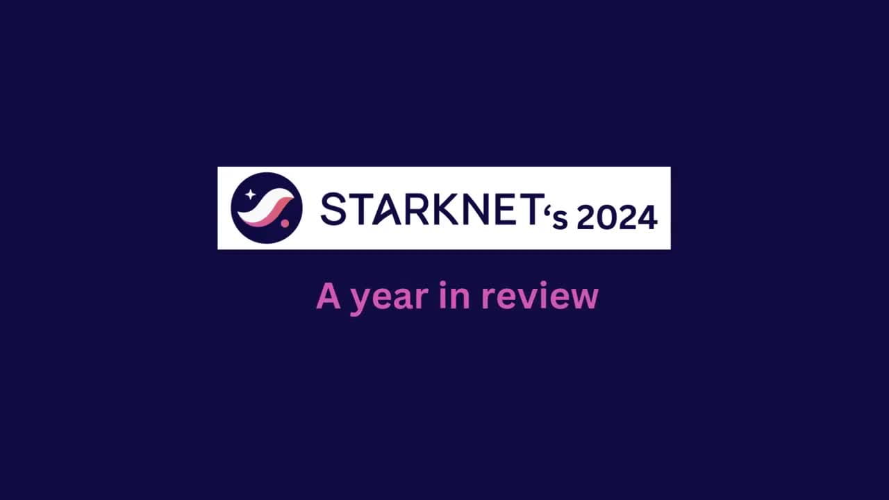 2024 was absolutely incredible for Starknet. From staking to Bolt, here ...