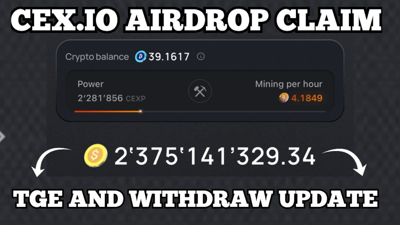 CEX.IO Airdrop Claim and TGE Update - CEX.IO Withdrawal Update | Free Crypto Zone on Binance Square