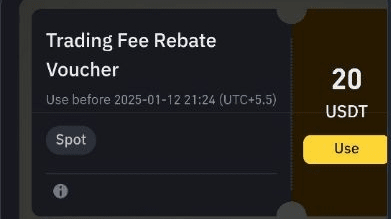 I got a 20 USDT token Rabate Voucher from Square | 1crypto master on Binance Square