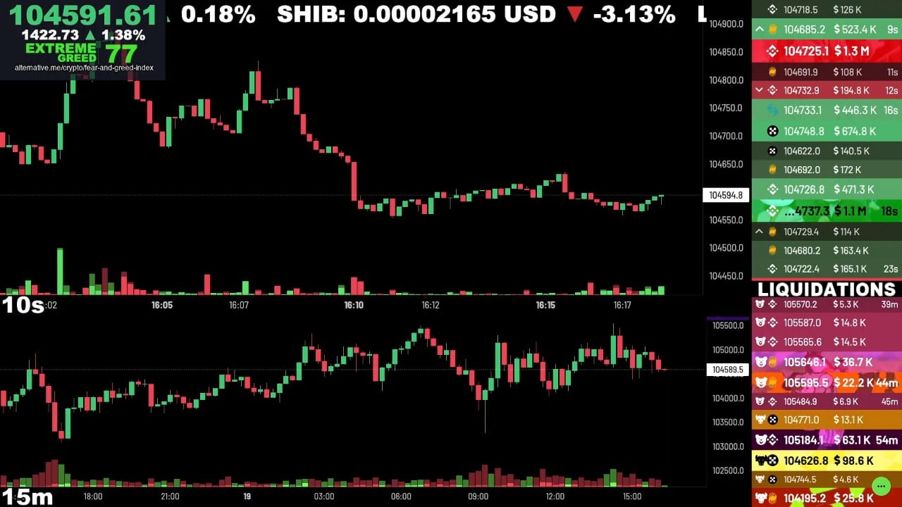 🔴 Bitcoin LIVE Chart & Liquidation Watch 2025-01-19 21_48 ...