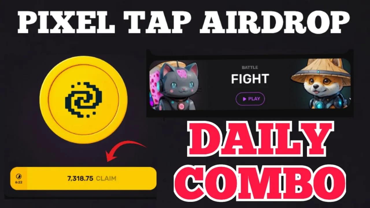PIXEL TAP Daily Combo | Pixel Tap Withdrawal Update - Wallet Connection | PIXEL Airdrop | Free ...