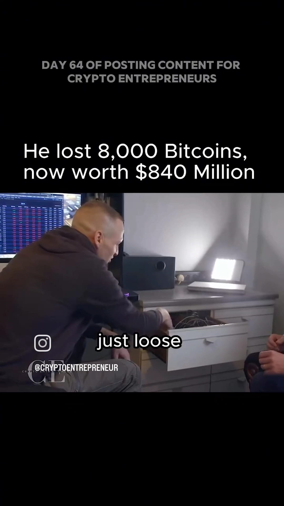 He lost 8,000 Bitcoins, now worth $840 Milion #bitcoin $BTC | Crypto ...