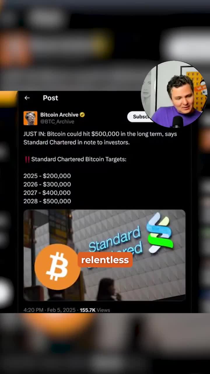 Standard Chartered predicts that Bitcoin could hit $500,000 by 2028. What do you think ...