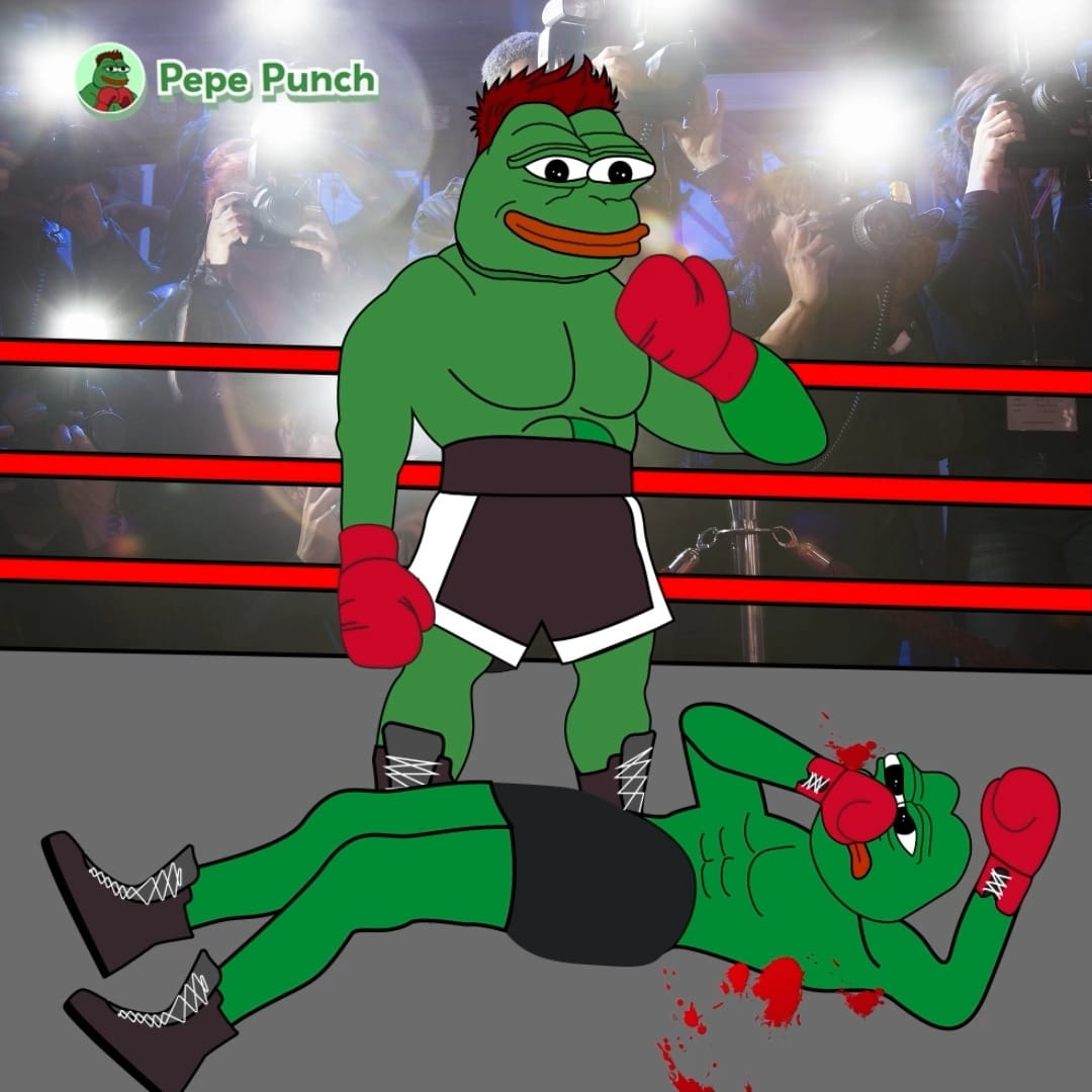 🎥LIVE FROM MEMECOIN ARENA🎥: 🐸🥊PEPE PUNCH WON WITH JUST 1️⃣ PUNCH😱🔥 PePe Punch🐸🥊 is just an ...