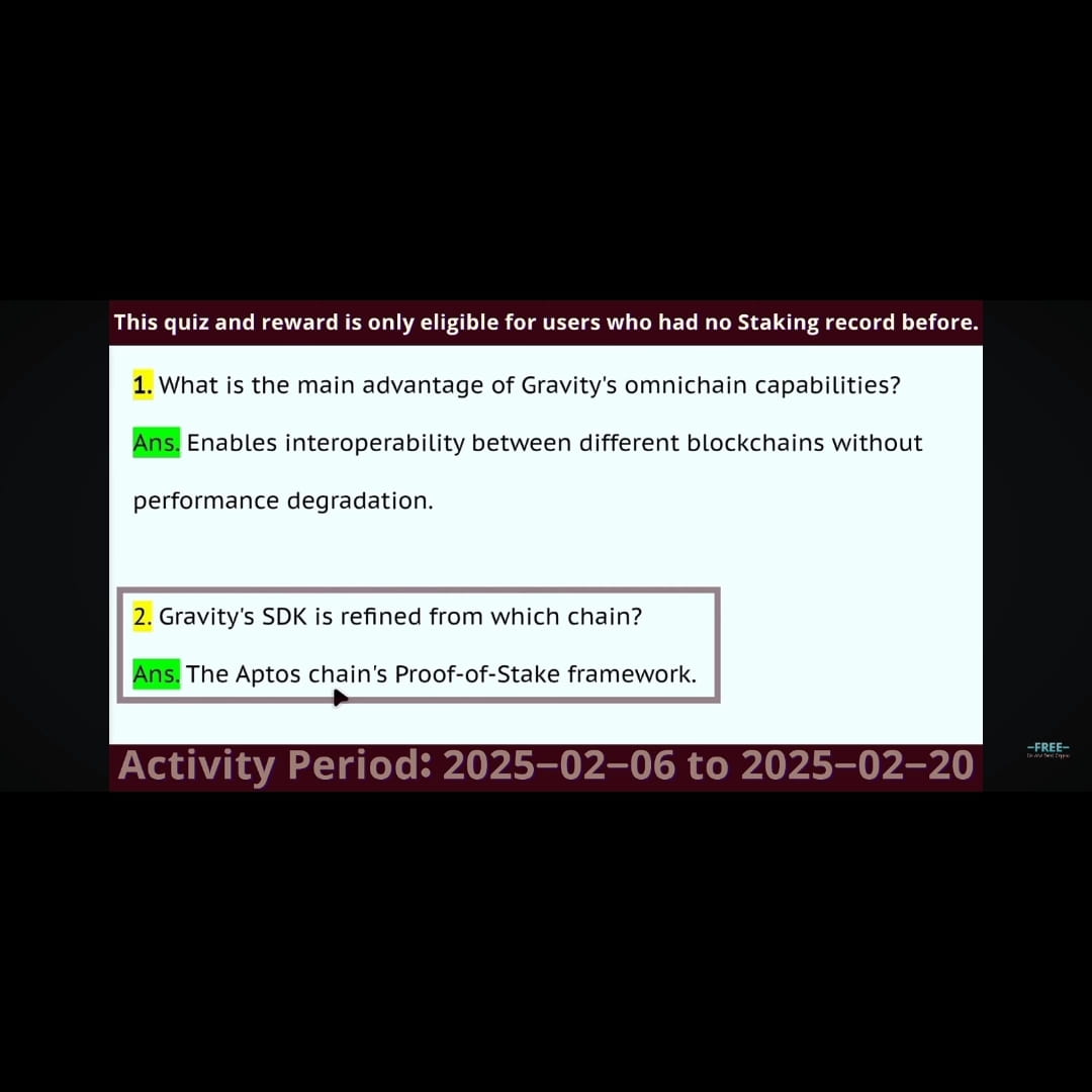 Earn Gravity Coin by Completing the Quiz! The answers have been ...