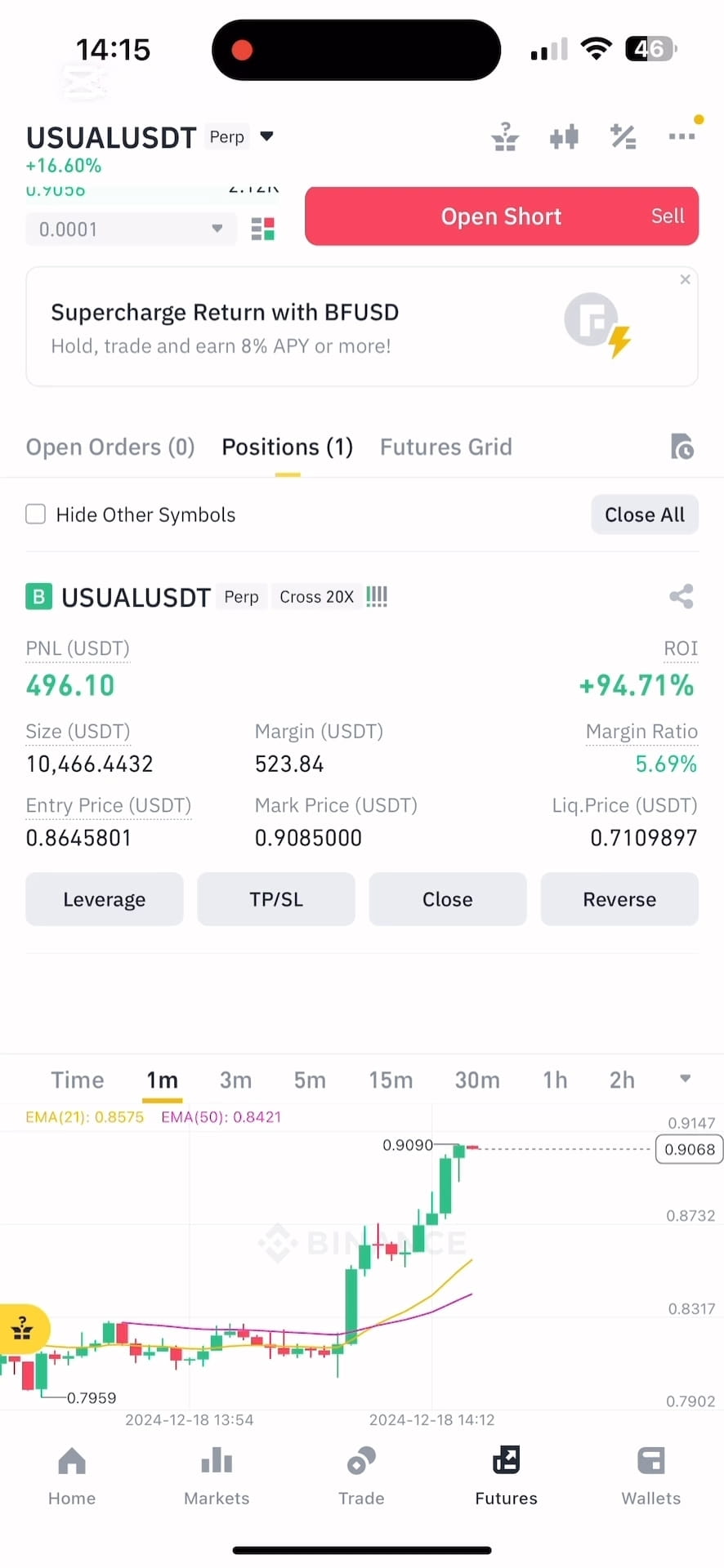 #Binance future trading $BNB Buy short or long accordingly follow for ...
