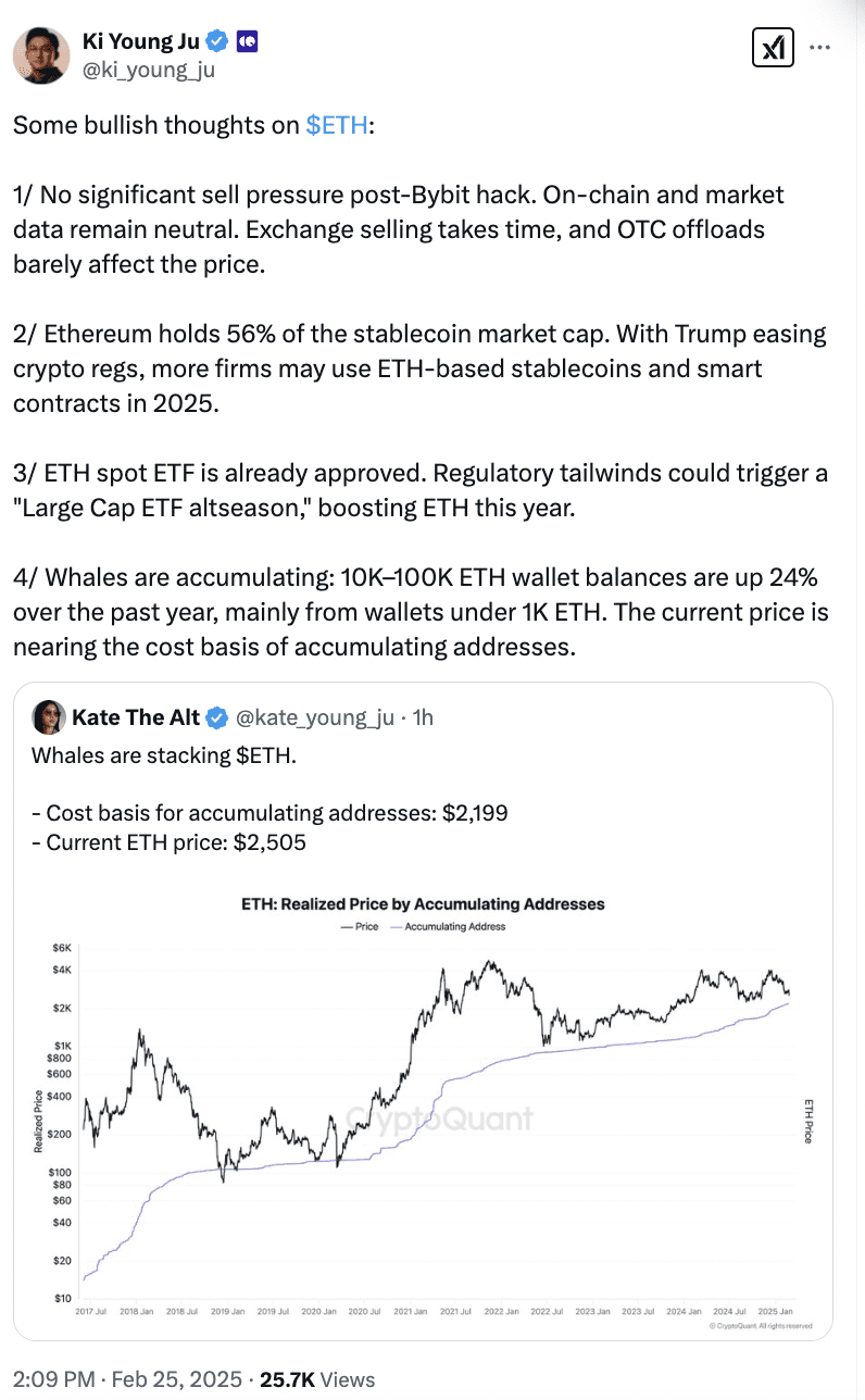 CryptoQuant CEO：多个利好因素或推升ETH价格 | Binance News on Binance Square