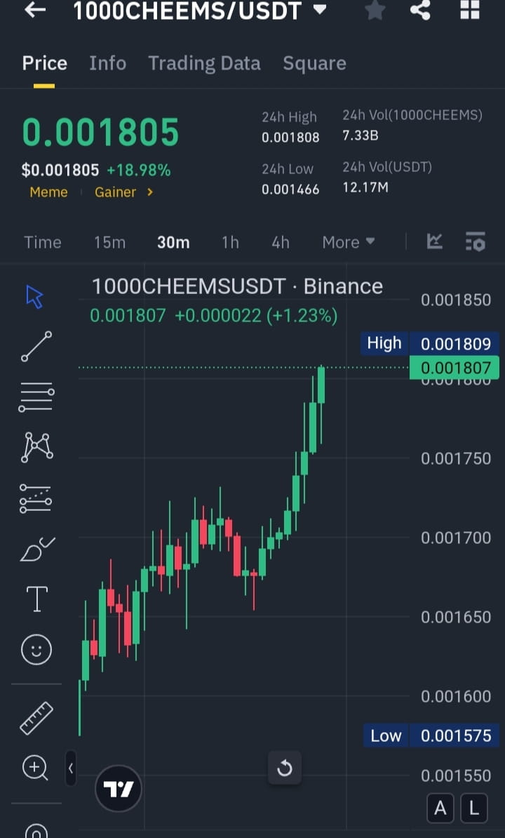 $1000CHEEMS /USDT Strong Bullish Rally..:🚀💯 Potential B | Mila Rose on Binance Square