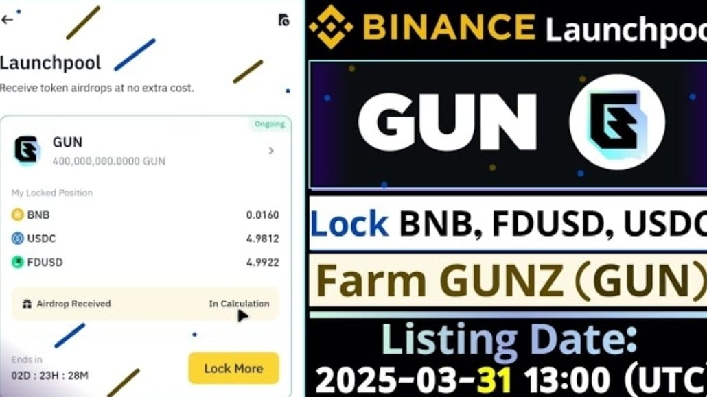 Binance GUNZ (GUN) Launchpool || How to Farm GUNZ || Lock BNB, FDUSD and USDC Goo 👉# ...