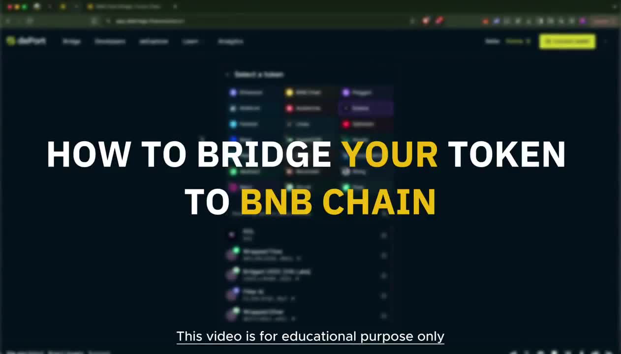 Have You Created A Token And Want To Bridge It To Bnbchain Watch This