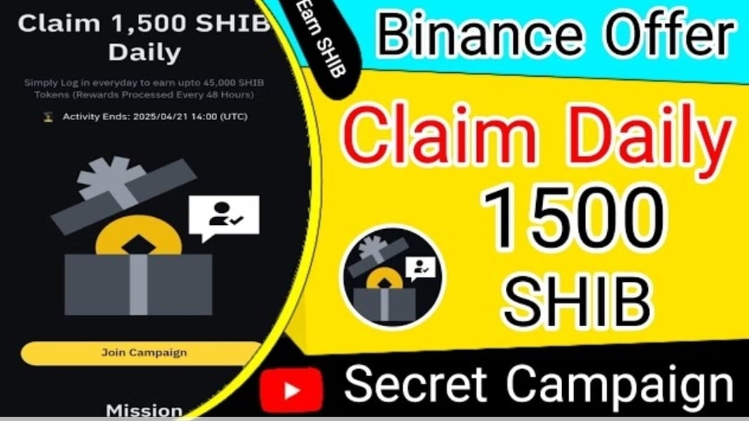 [click to claim Daily free 1500 SHIB](https://www.binance.com/activity/mission/menapshibdaily ...