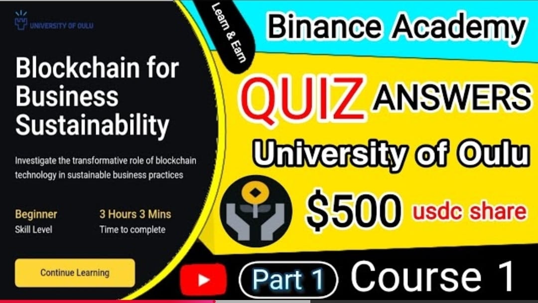 get $500usdc share Binance Academy Quiz Answers Learn and Earn Offer and win A share of $500 ...