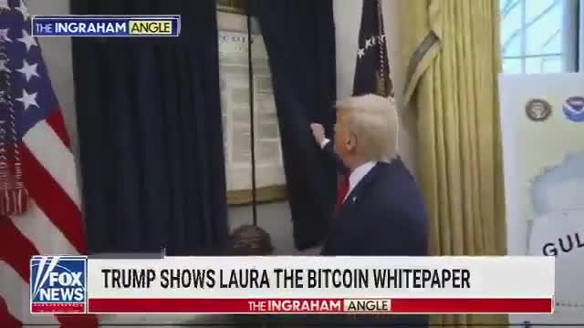 THE BITCOIN WHITEPAPER IS HANGING UP IN THE WHITE HOUSE. IT’S FAKE, BUT ...