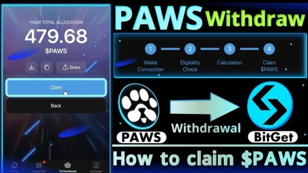 PAWS Claim and Withdraw || Deposit to Bitget || PAWS Withdrawal Process ...