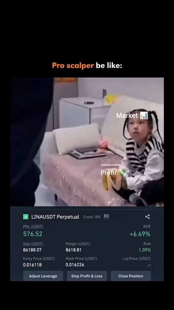 Pro Scalper be like 😈#GPSAirdropOnBinance #USTariffs #FunnyMemes #fun # ...