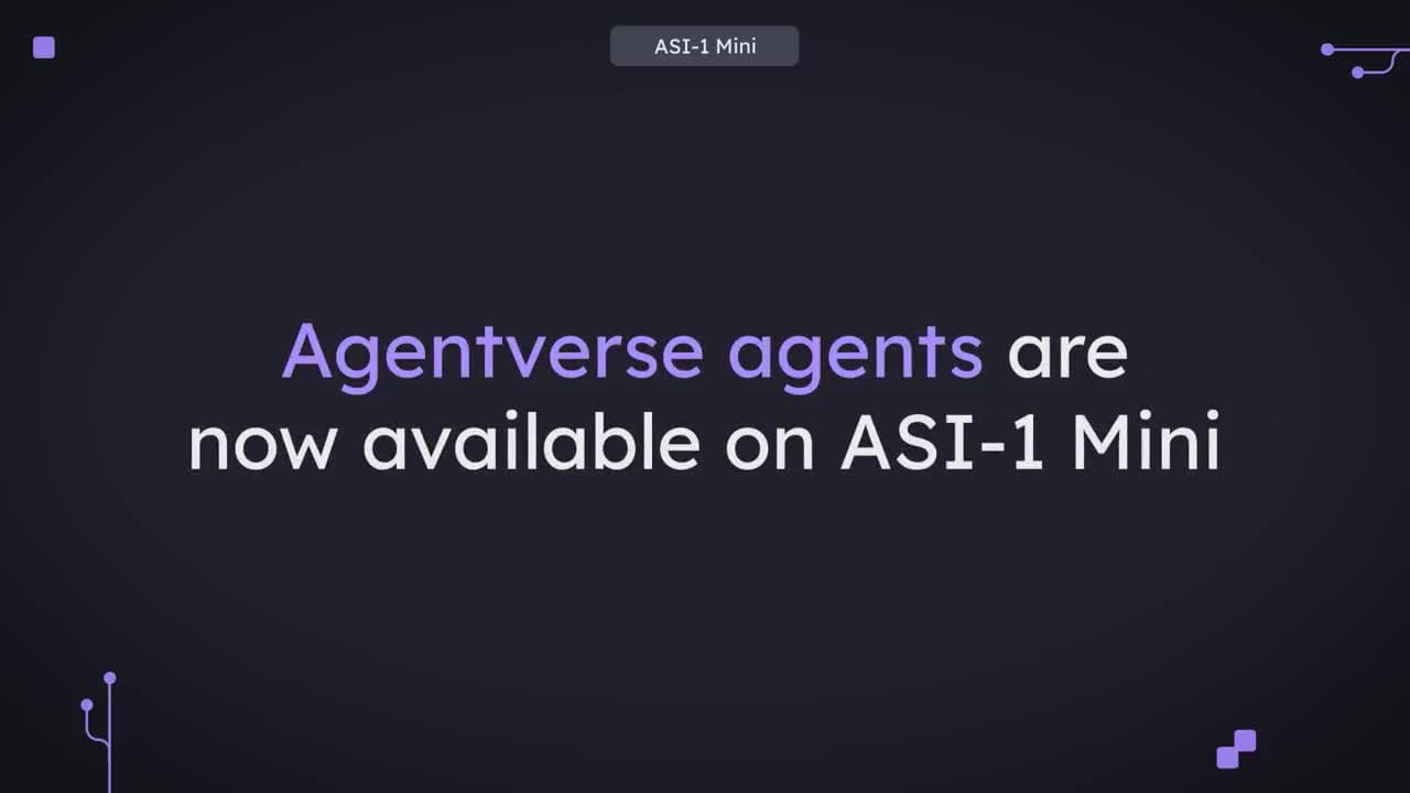 New powerful upgrade alert: ASI-1 Mini now supports Agentverse agent execution! You can now ...