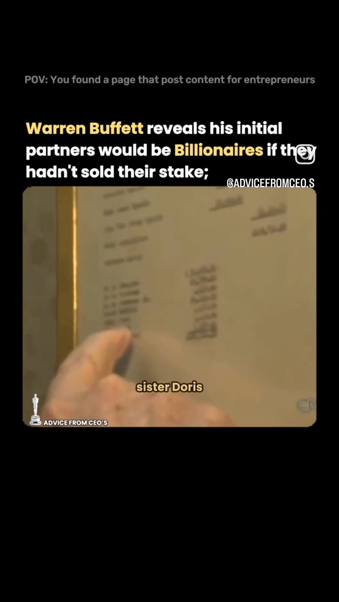 Warren Buffett revealed that his early partners, including close ...