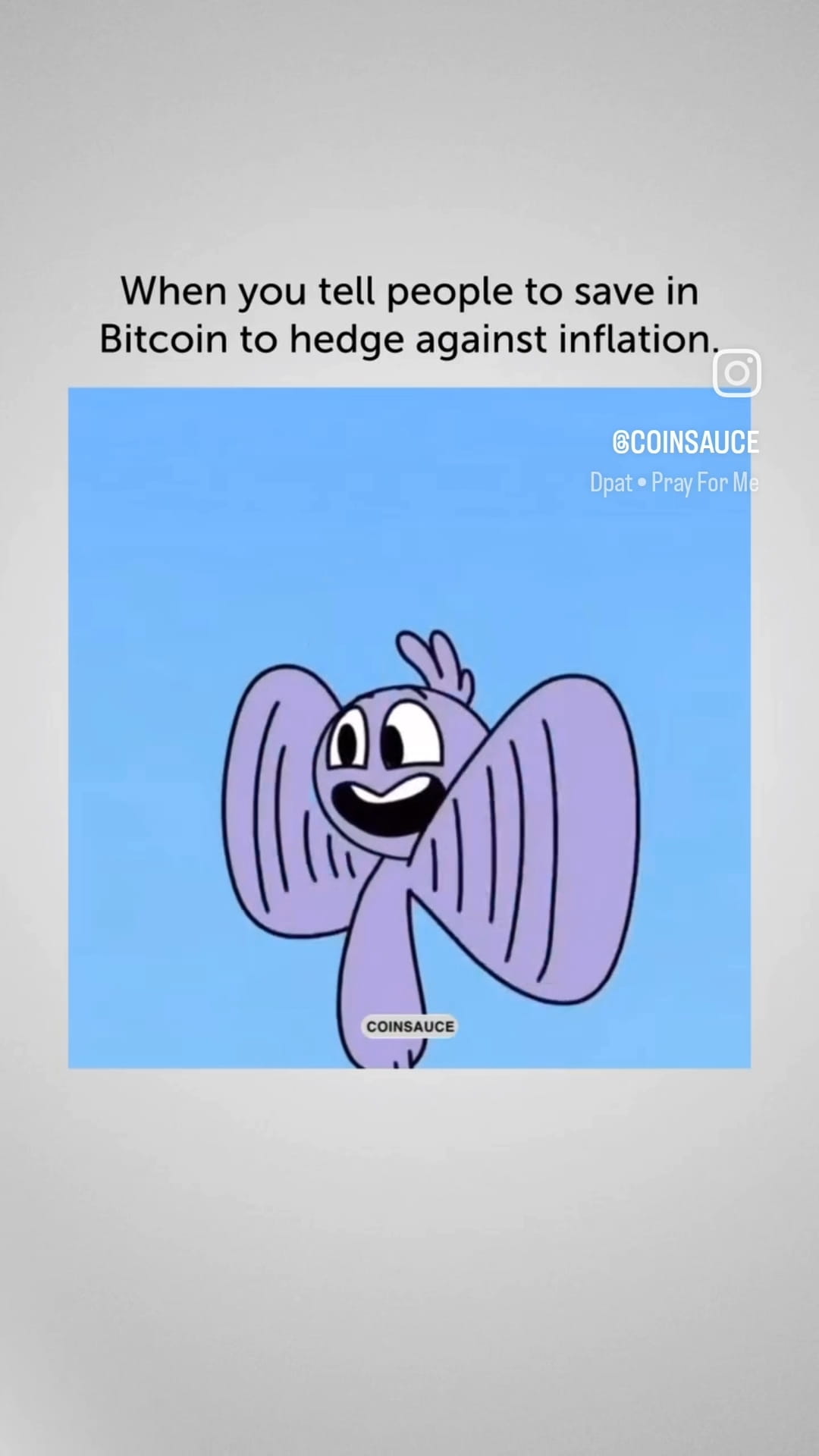 When you tell people to save in Bitcoin to hedge against inflation. # ...