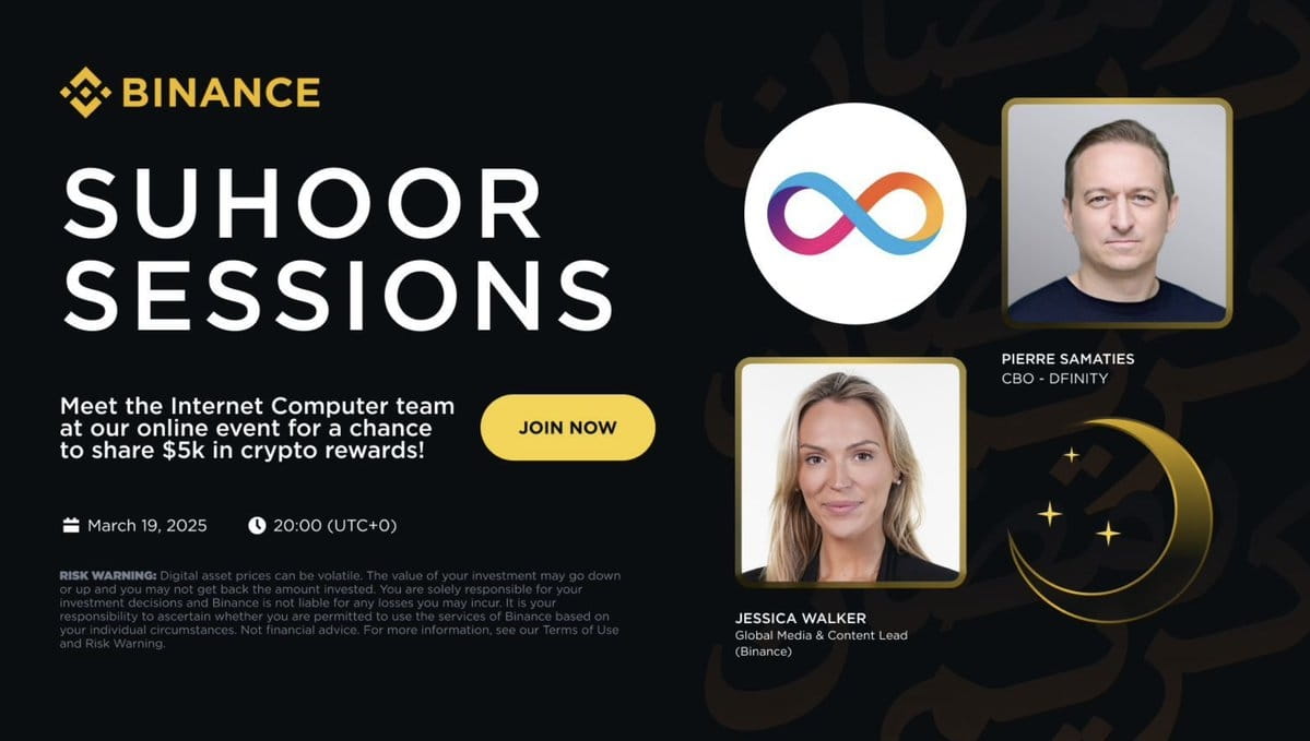 🔸 Mark your calendar 🔸 Binance Suhoor Sessions with ICP J | IC on Binance Square