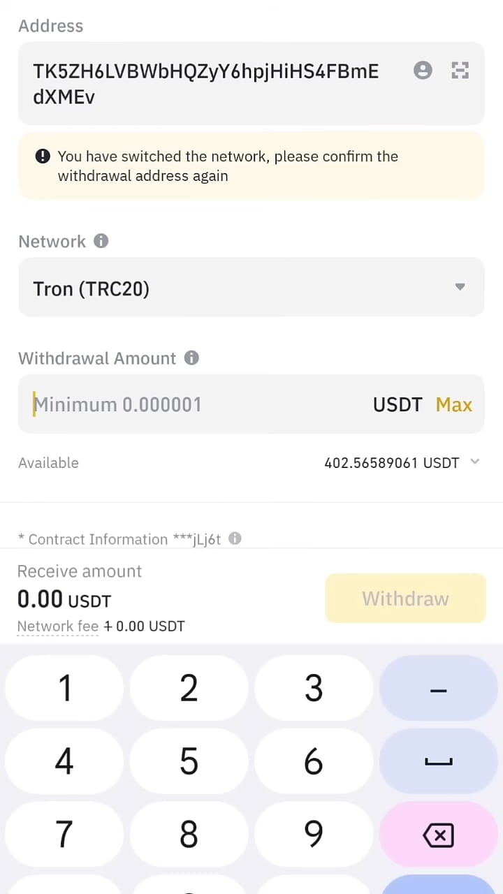 Transfer USDT on TRC20 address #crypto #Binance #trc20 #InspiredAnalyst #Follow_Like_Comment ...